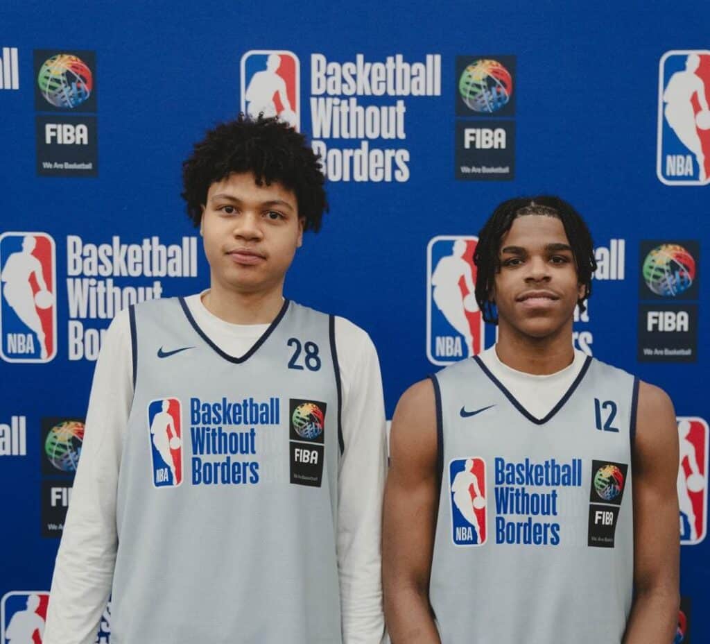 Christian Anderson und Jack Kayil bei Basketball without Borders - DBB